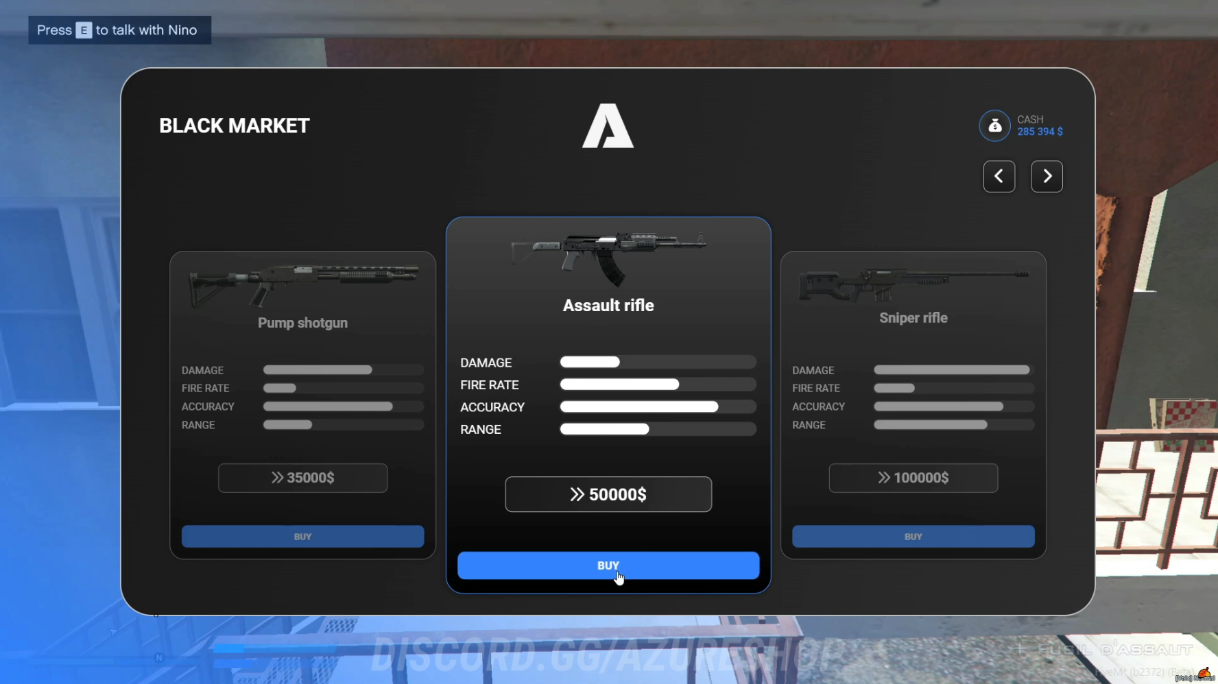 Azure Store | Azure Black Market| ESX | UI