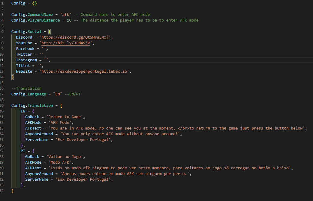 ESX Developer Portugal | AFK Mode