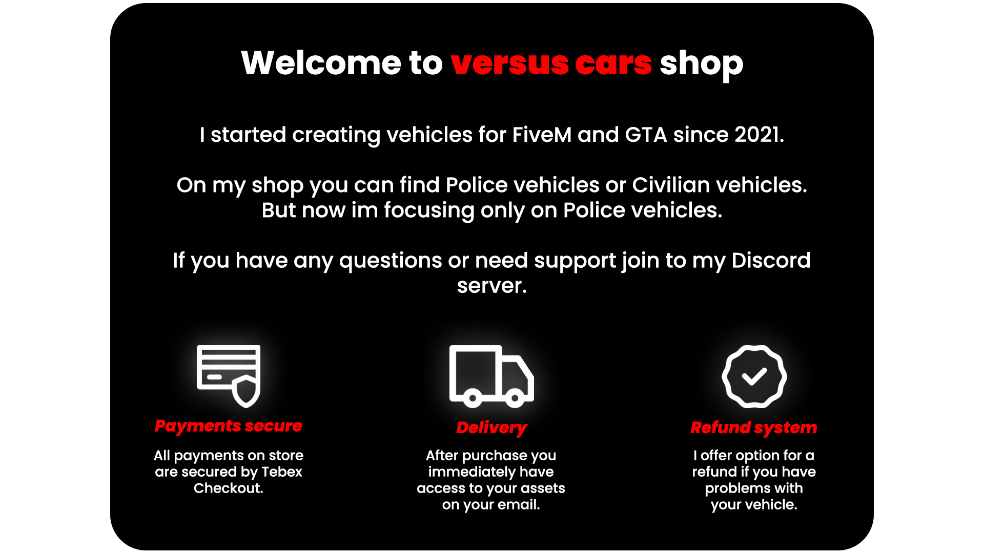 VERSUS CARS | Welcome