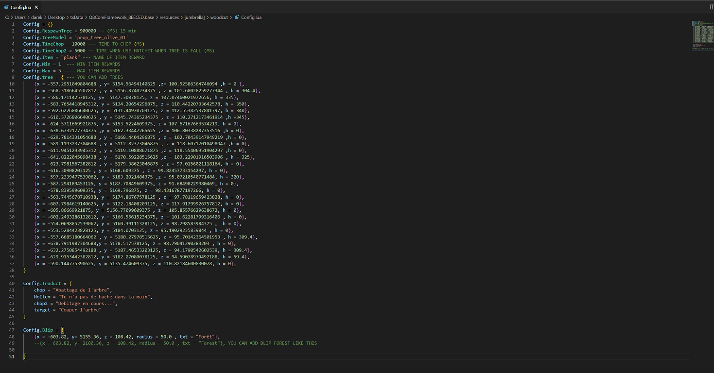 [QB] Wood Cut ( Mainly for survival server ) - Releases - Cfx.re Community