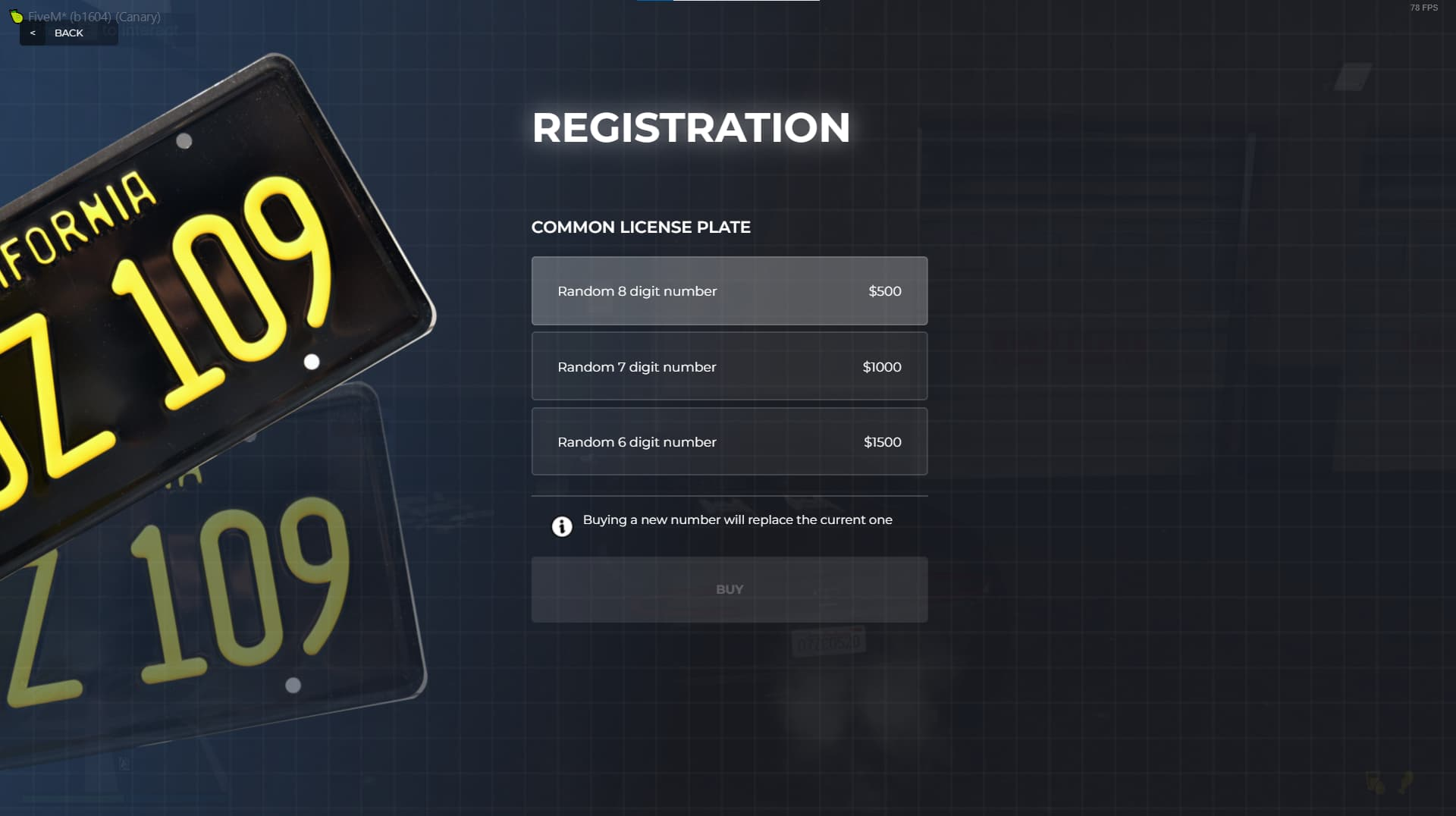 Burevestnik · License plate change system