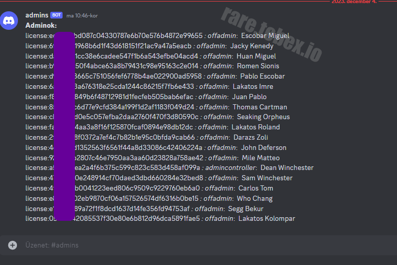 rareteam | [ESX] Discord logging for top wealthy individuals + complete player deletion based on ...