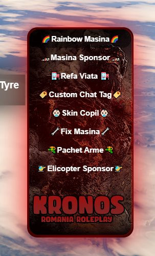 KRONOS România | SPONSOR MENU