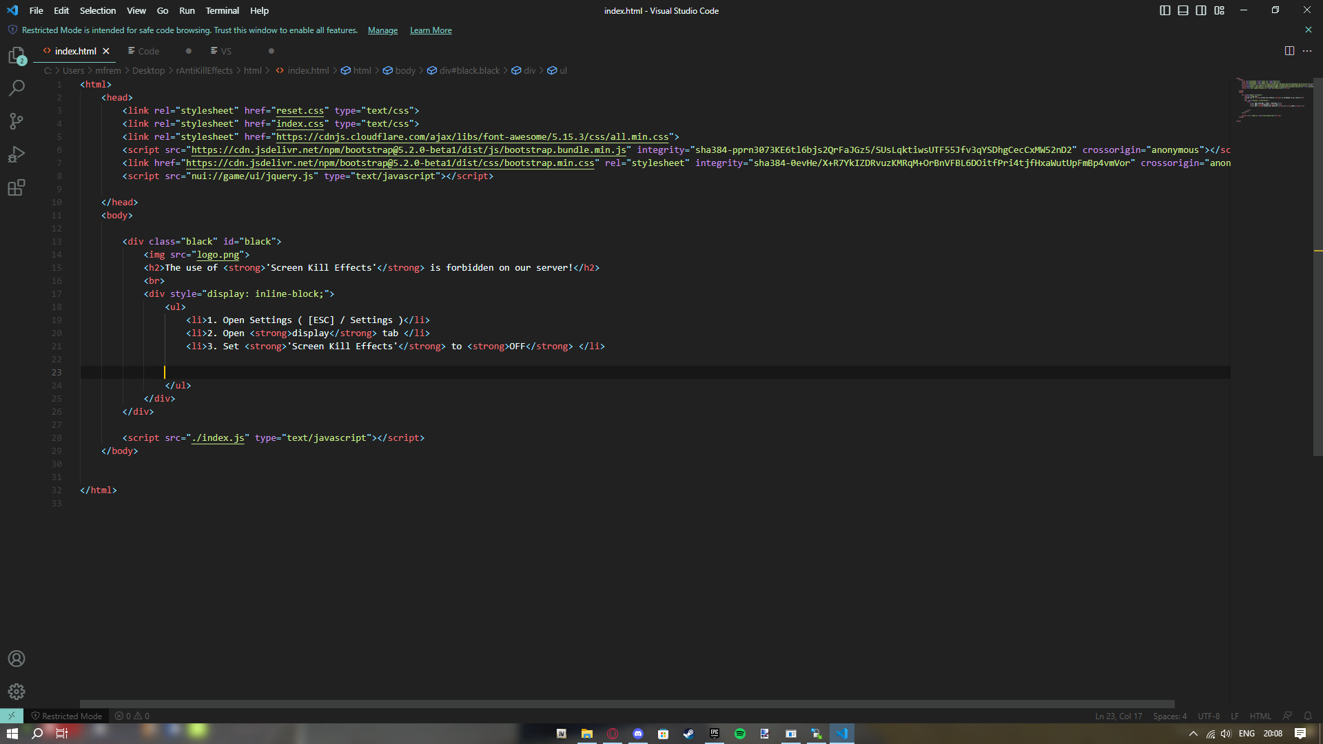Project R Scripts | rAntiKillEffects