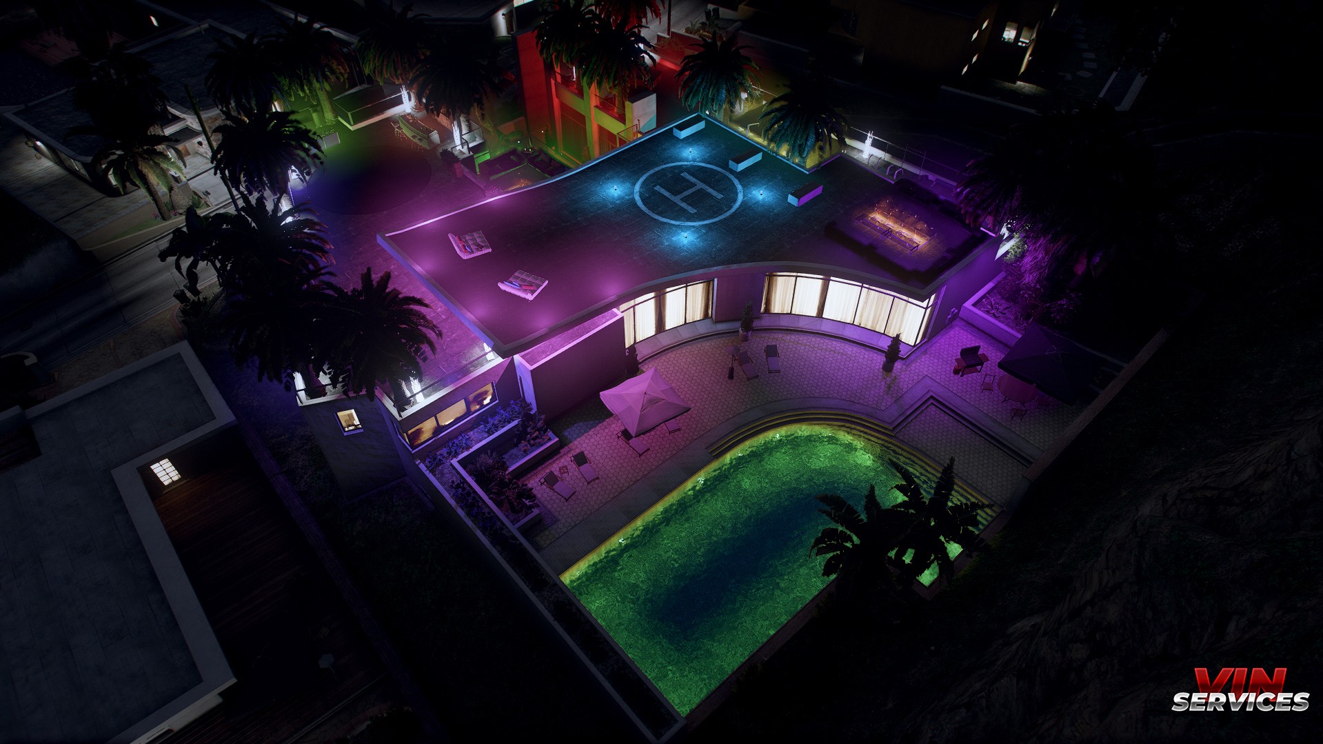 vin-services | Castellano Mansion Exterior Mapping