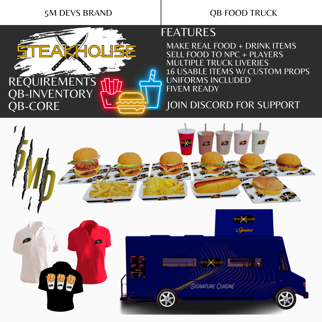 5M Devs · SteakHouse Food Truck QB - 5M Devs
