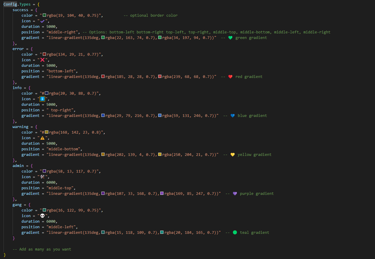 Incode Scripts · Custom Notification System