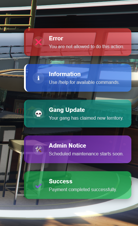 Incode Scripts · Custom Notification System