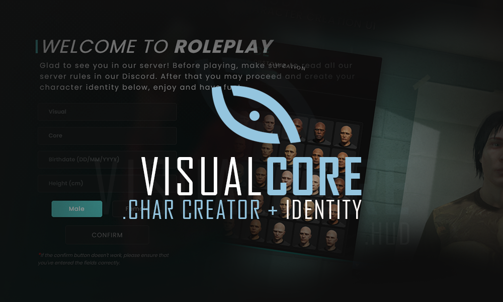 Visual Core | VCore Char Creator + Identity