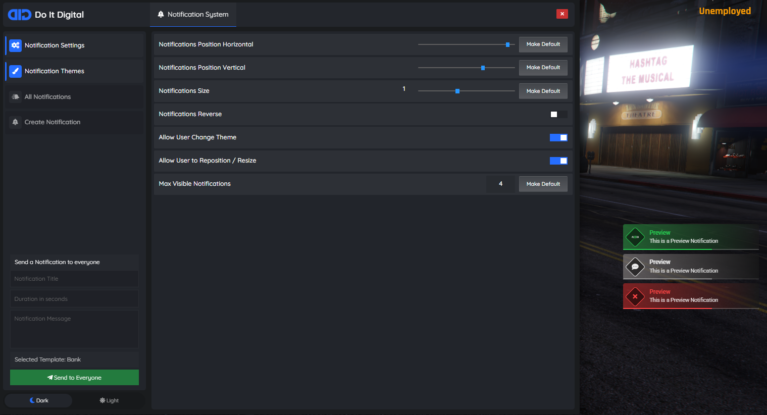 Fivem Advanced Notifications [Live Editor + Themes] Unlimited ...