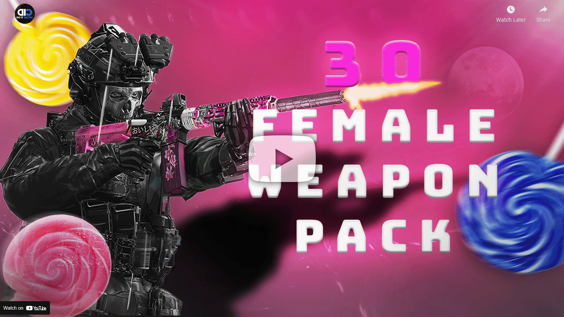 FiveM Female Weapon Pack | 30 Custom Guns & Anime Skins