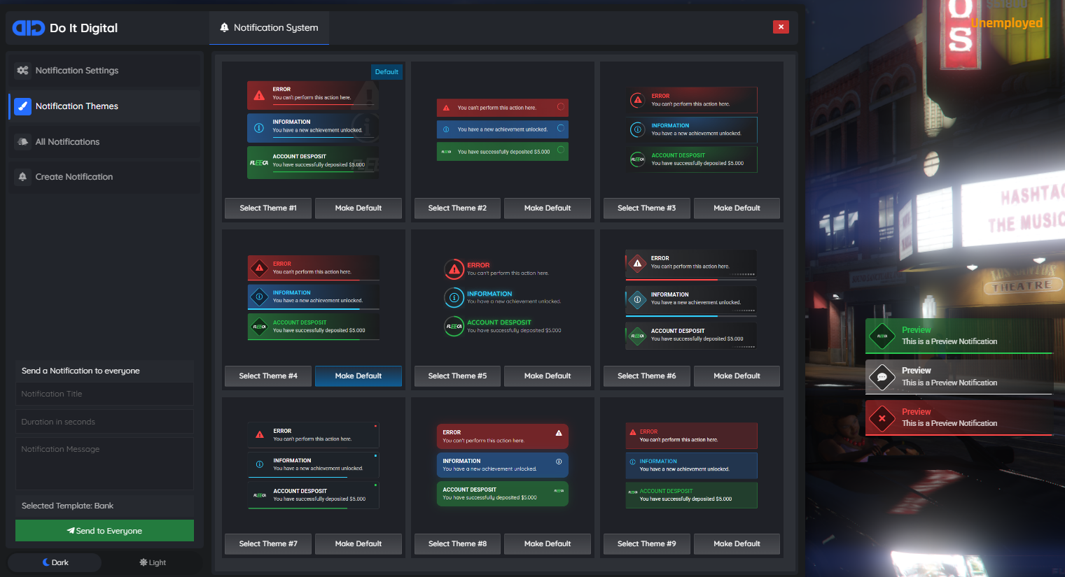 Fivem Advanced Notifications [Live Editor + Themes] Unlimited ...