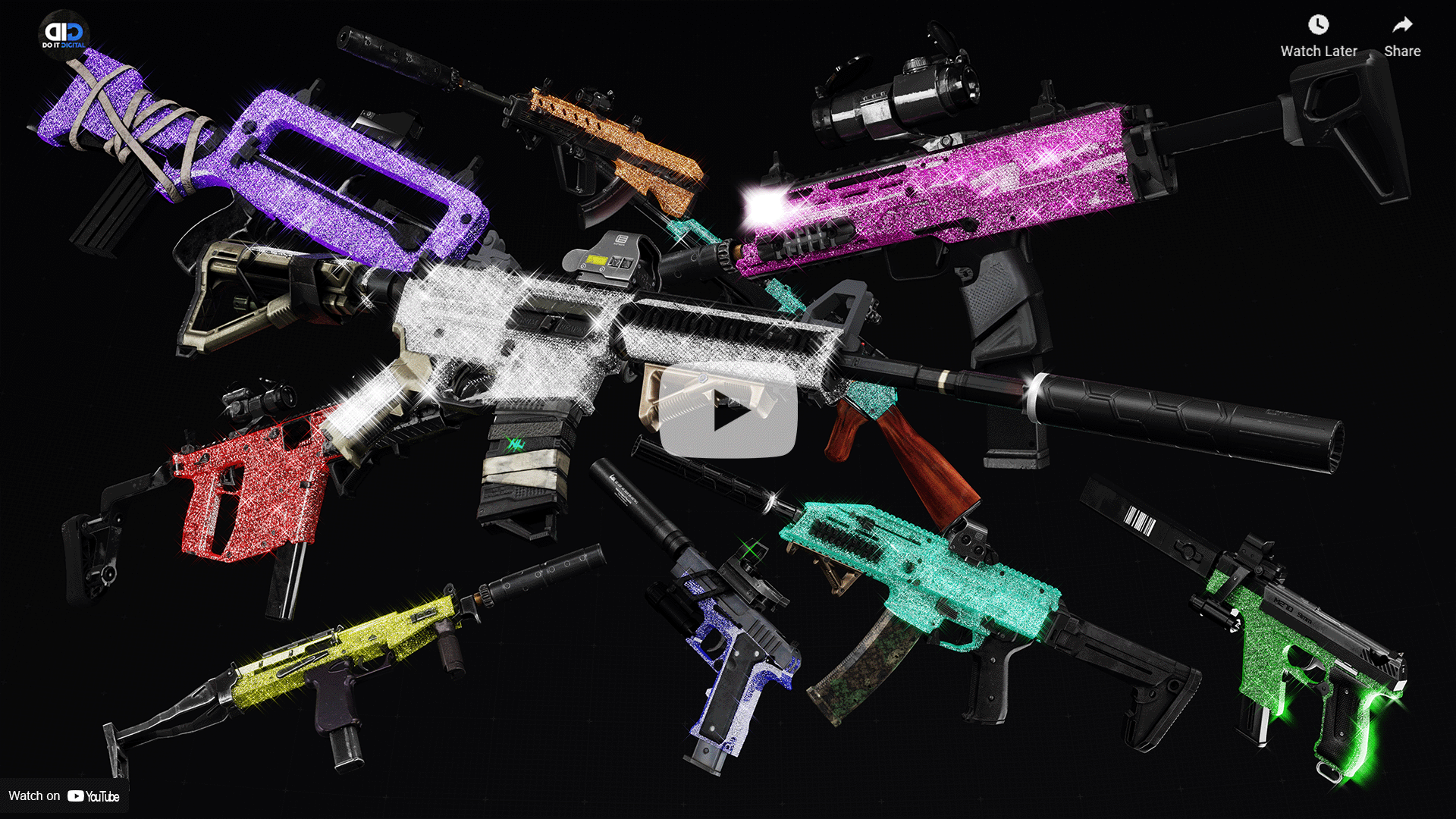 FiveM Iced Out Weapon Pack | 50 Diamond VVS Custom Guns