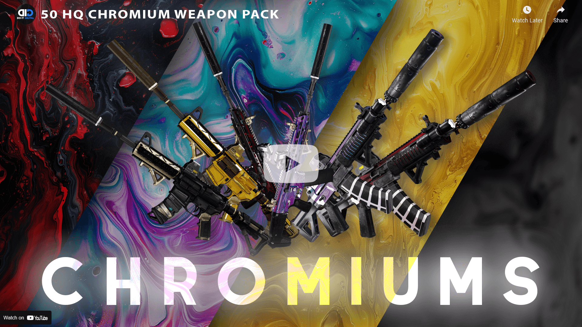 Fivem 50 WEAPON PACK HQ CHROMIUM LIFETIME · DoItDigital Store