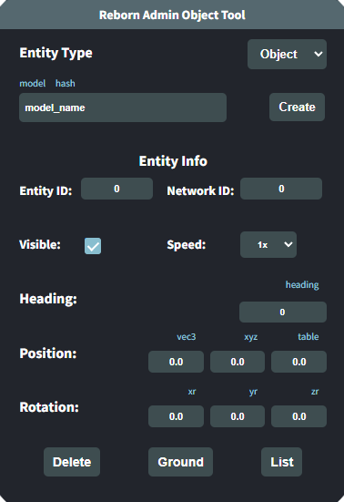 Reborn Devs · Reborn Admin Object Tool