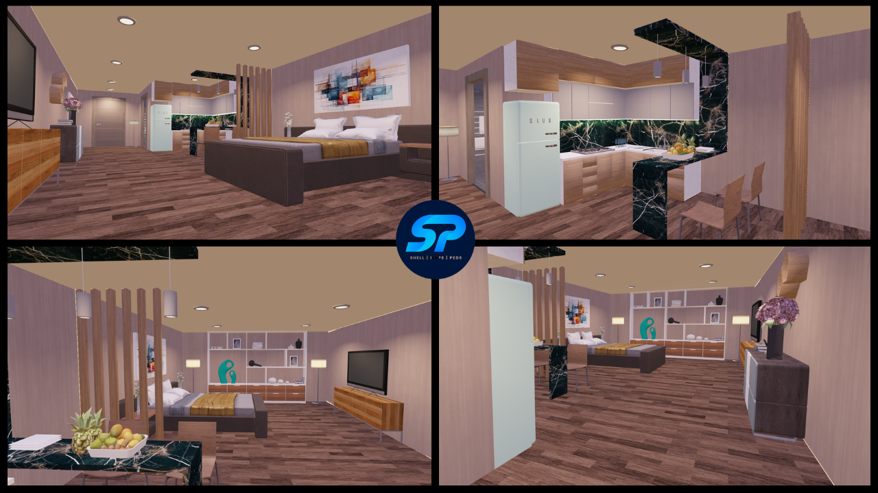 SubhamPRO · Unlocked Apartment Shell 02 [ Furnished + Non Furnished ]