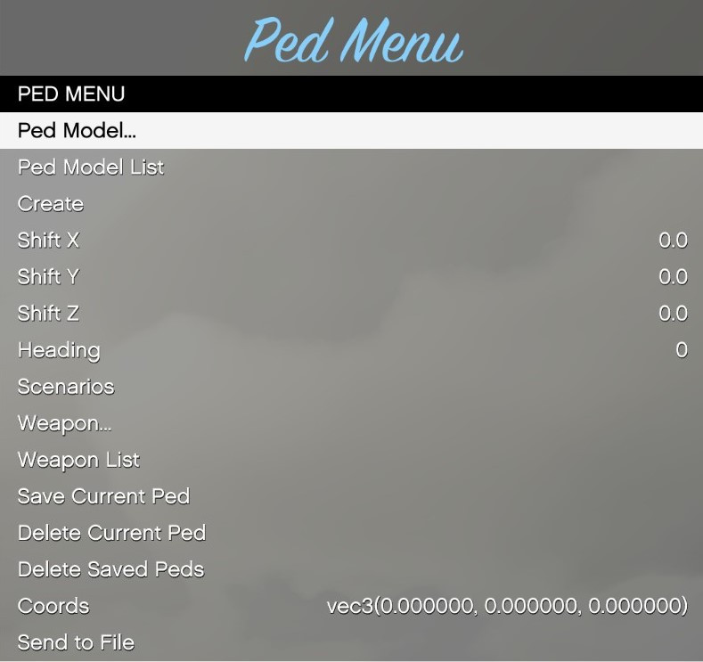 GFG Development | PED-Menu (Simple)