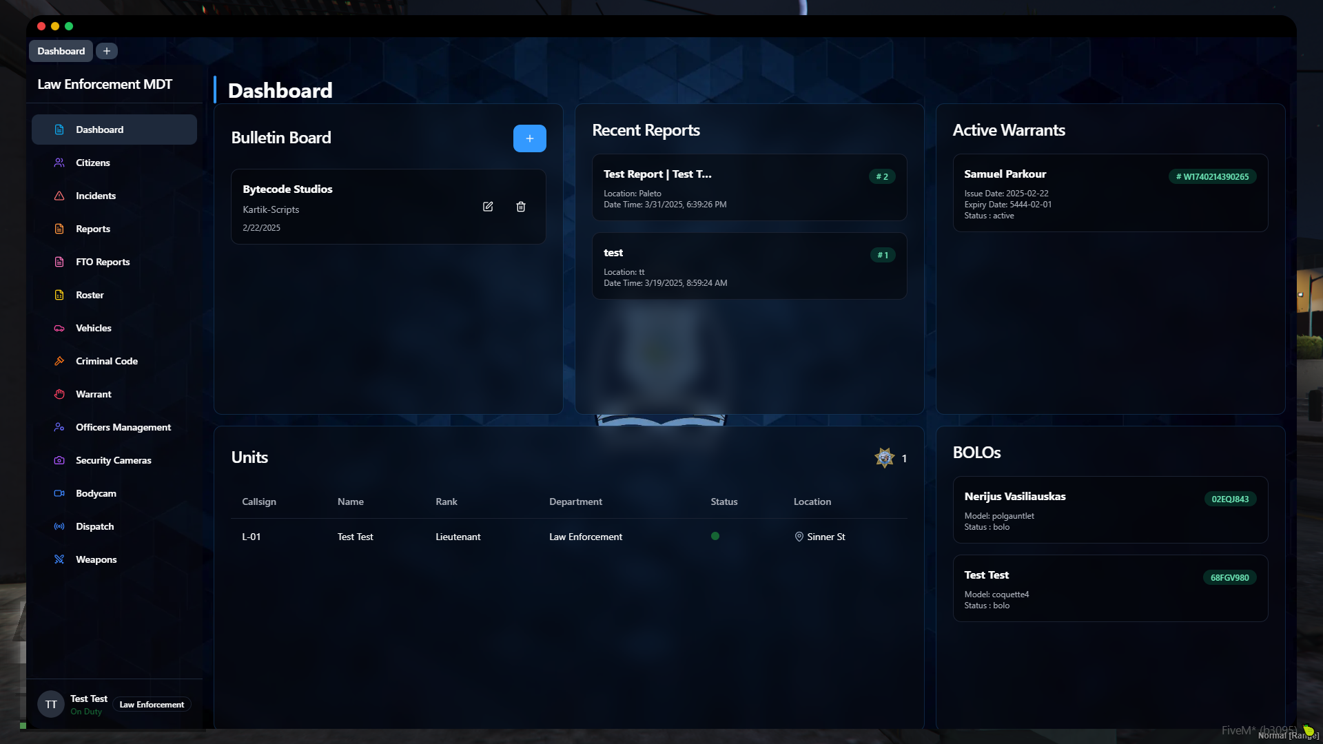 Kartik Scripts · MDT with dispatch