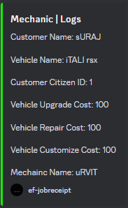 EF Development | EF-Jobreceipt