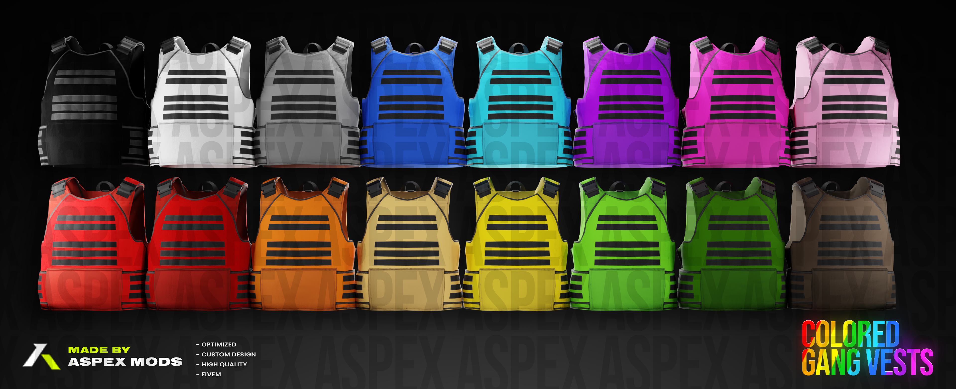 Aspex Mods | 🦺 Gang Colored Vest Pack