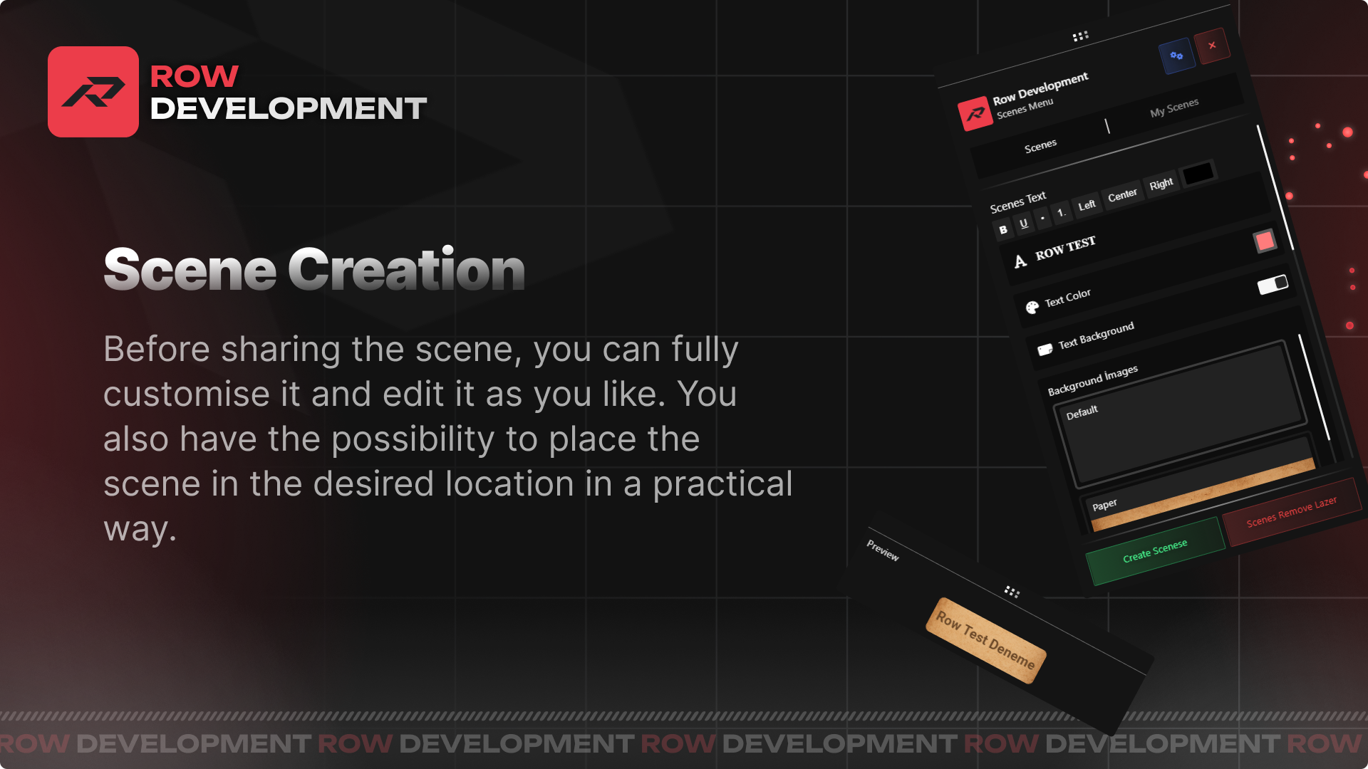 Row Development | Row Scenes