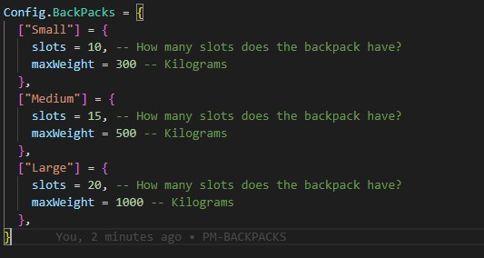 Prime Scripts | [QB] Backpacks