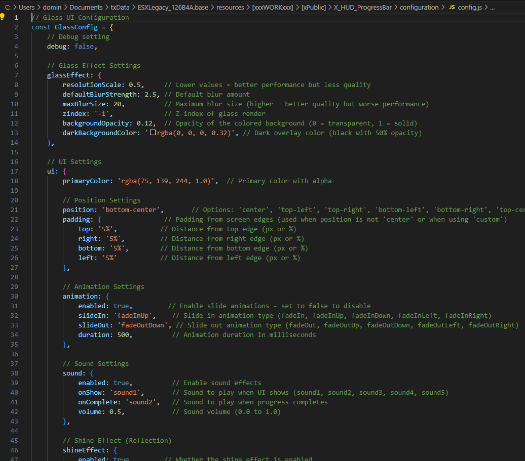 FiveWorld · X HUD ProgressBar - Modern Progress Indicator for FiveM