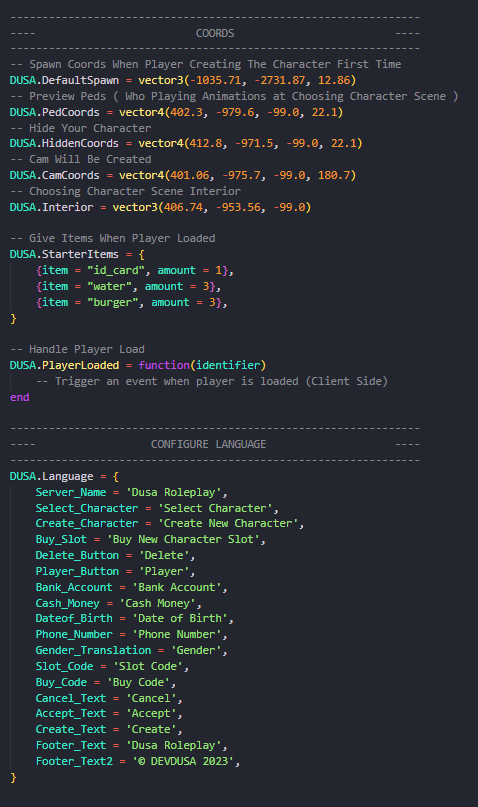 DevDusa | [QB] Dusa Multicharacter + Spawn Selector