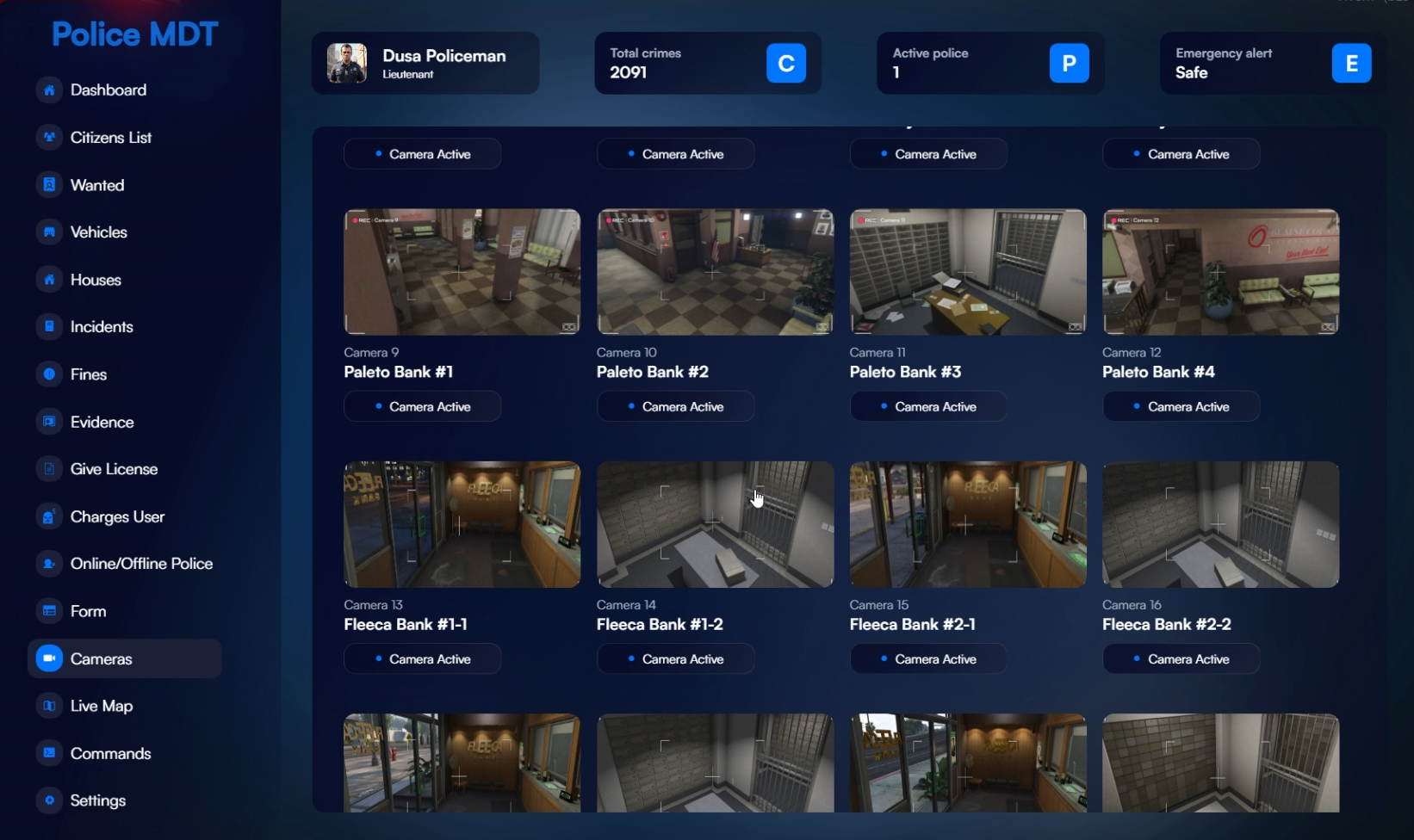 Dusa | Police MDT | Mugshot + Camera