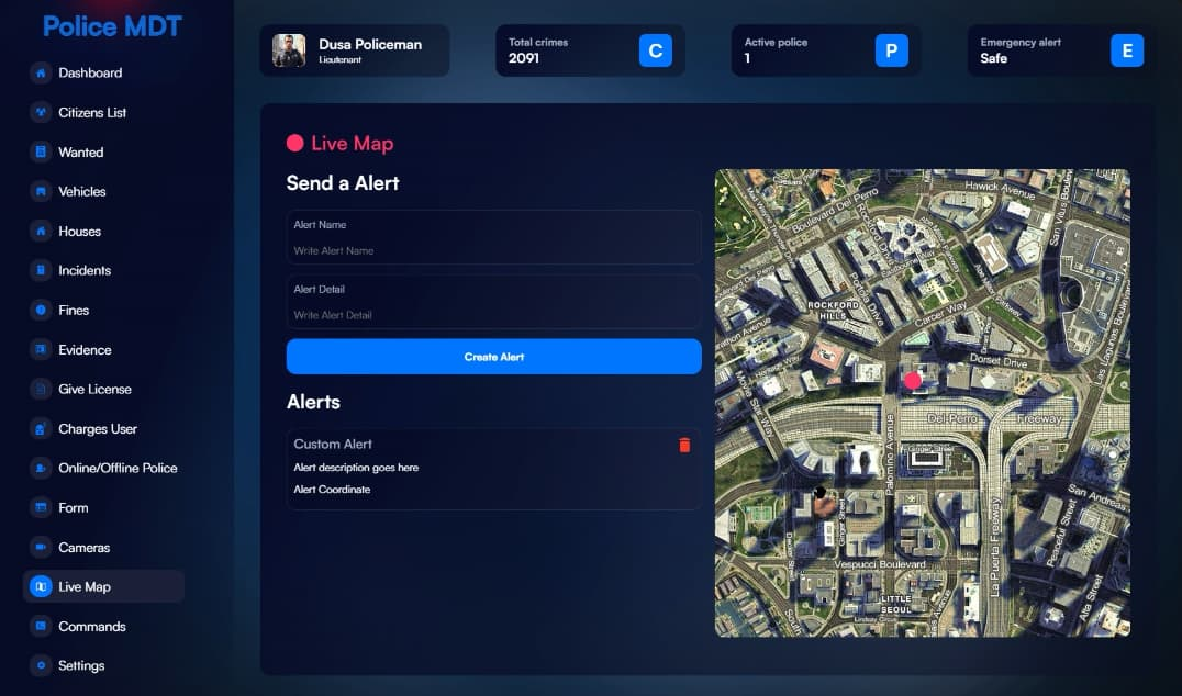 Dusa | Police MDT | Mugshot + Camera