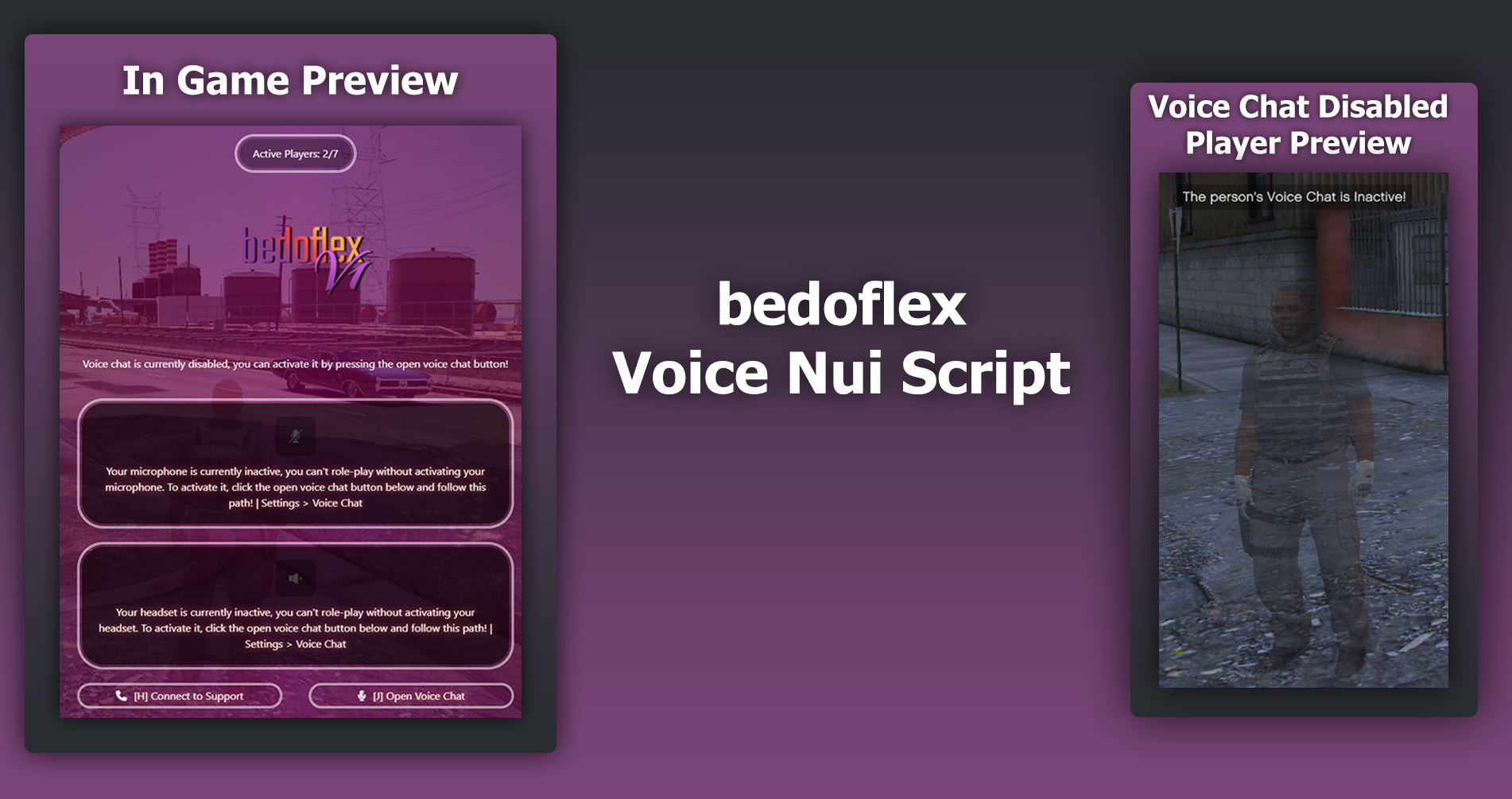 bedoflex Development · bedoflex-voicenui [QB & ESX & ESCROW]
