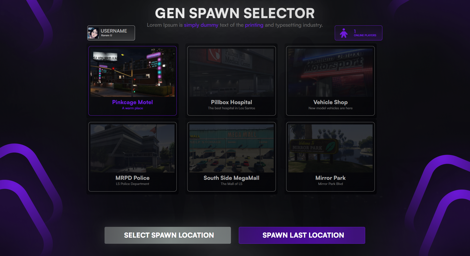 GenScripts | GEN Spawn Selector | Open Source