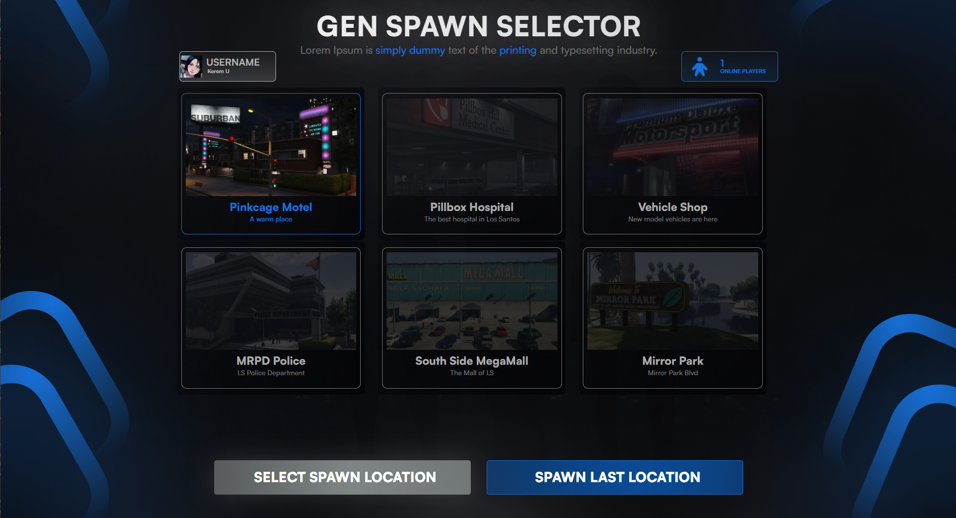 GenScripts | GEN Spawn Selector | Open Source