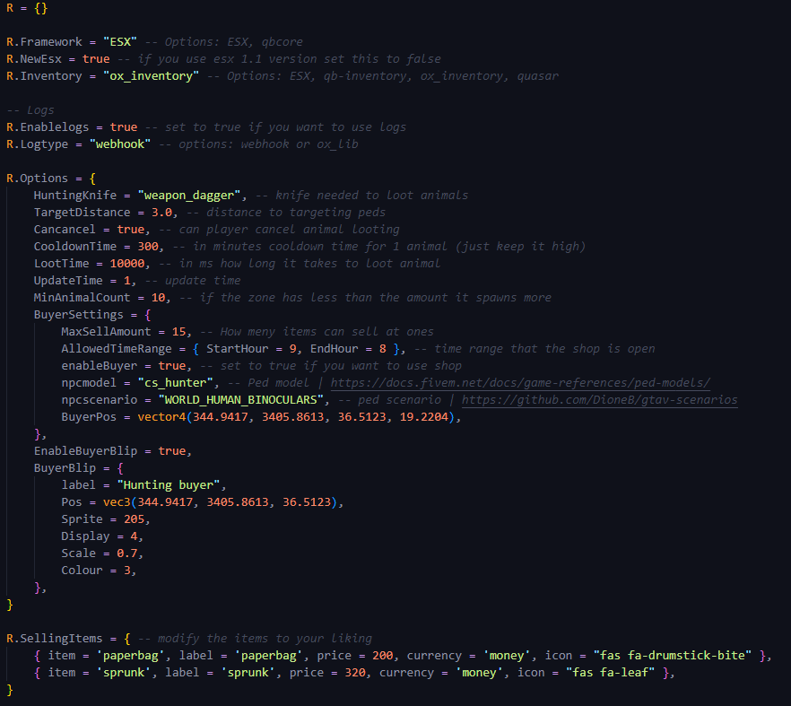 R_Hunting (escrow) - FiveM Releases - Cfx.re Community