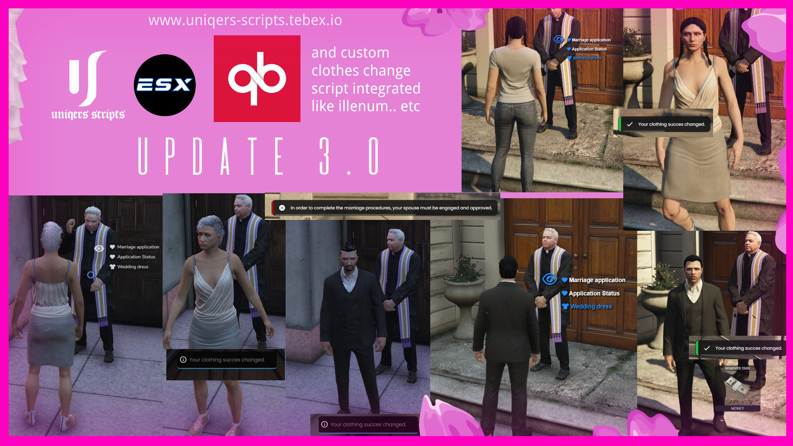 Uniqers Scripts | uniqers-marriage QBCORE/QBUS ESCROW