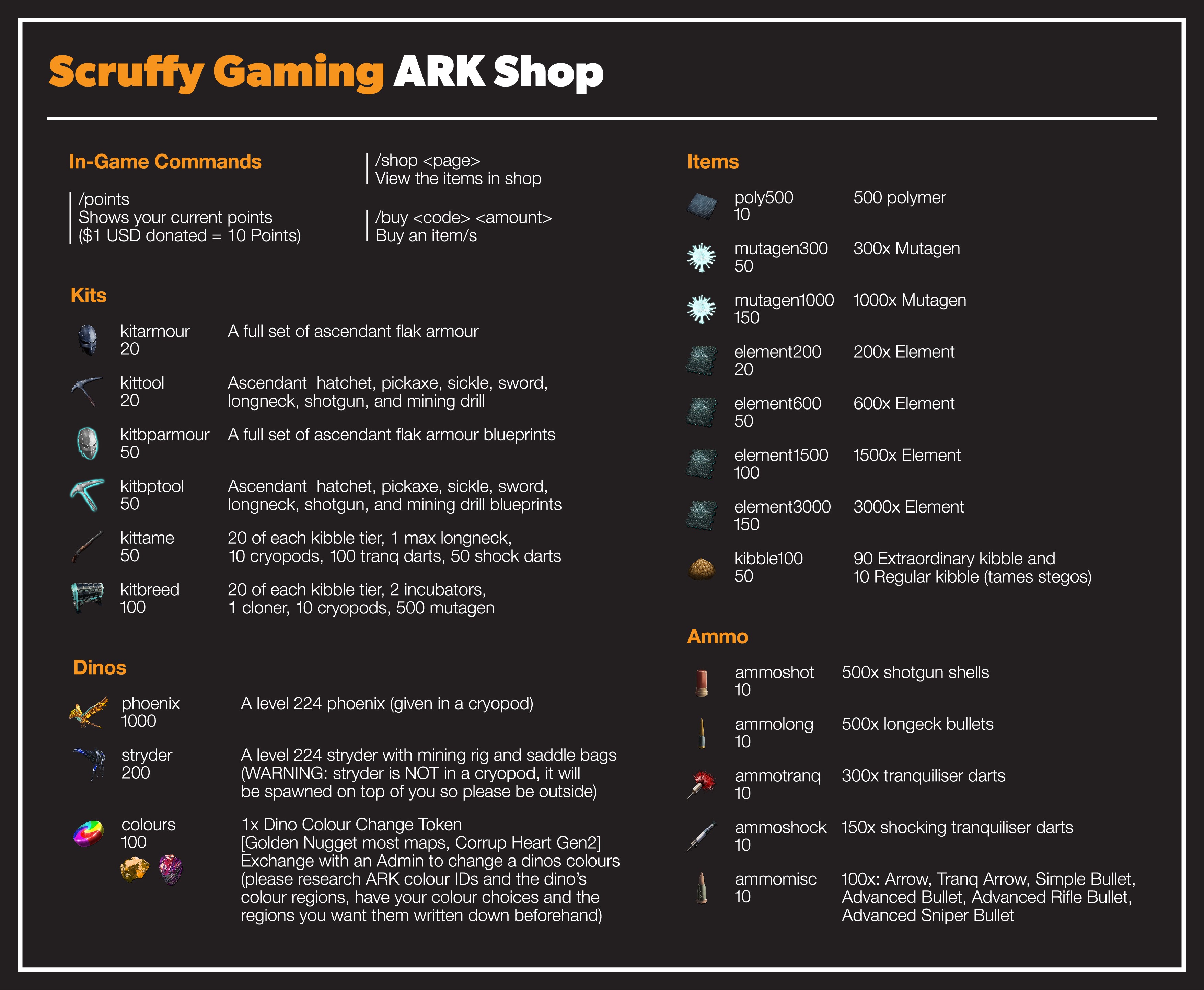 Scruffy ARK | Store Items