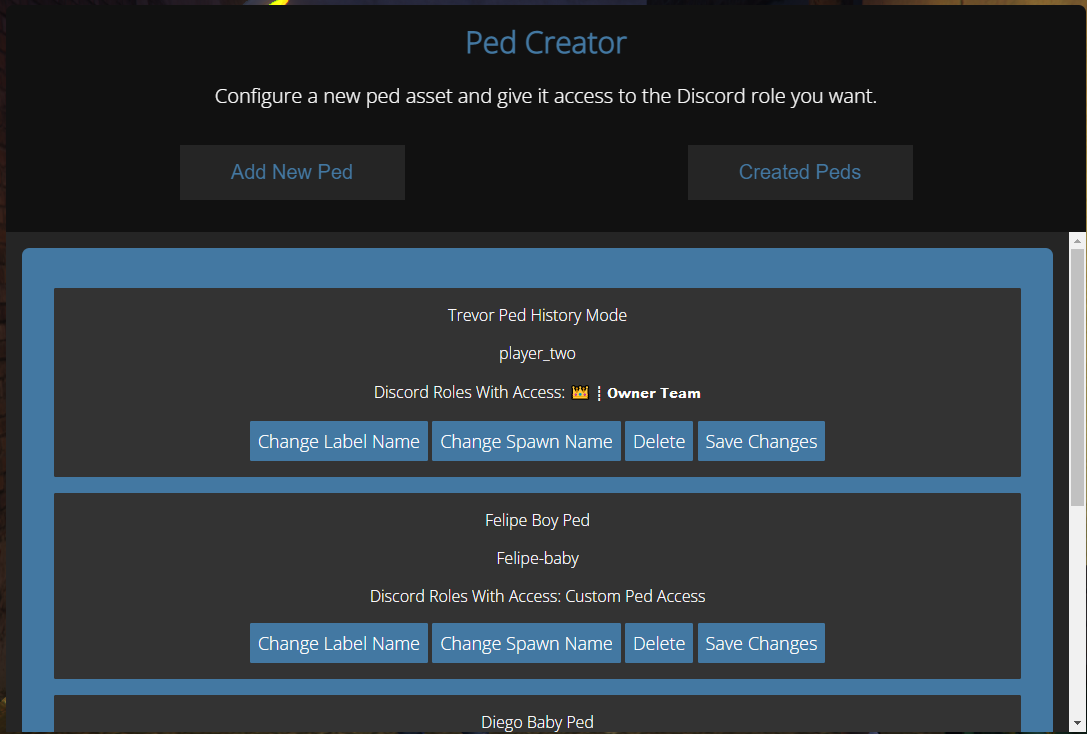 BigTulaScripts | Peds Menu Script