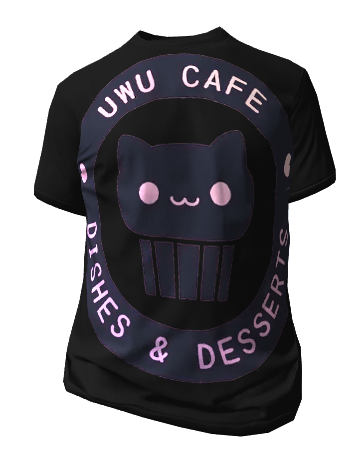 GTV Clothing · Uwu Cafe Tshirts V2 (Male + Female)