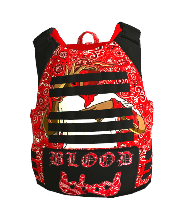 GTV Clothing · Bloods Bullet Vest [Male and Female]