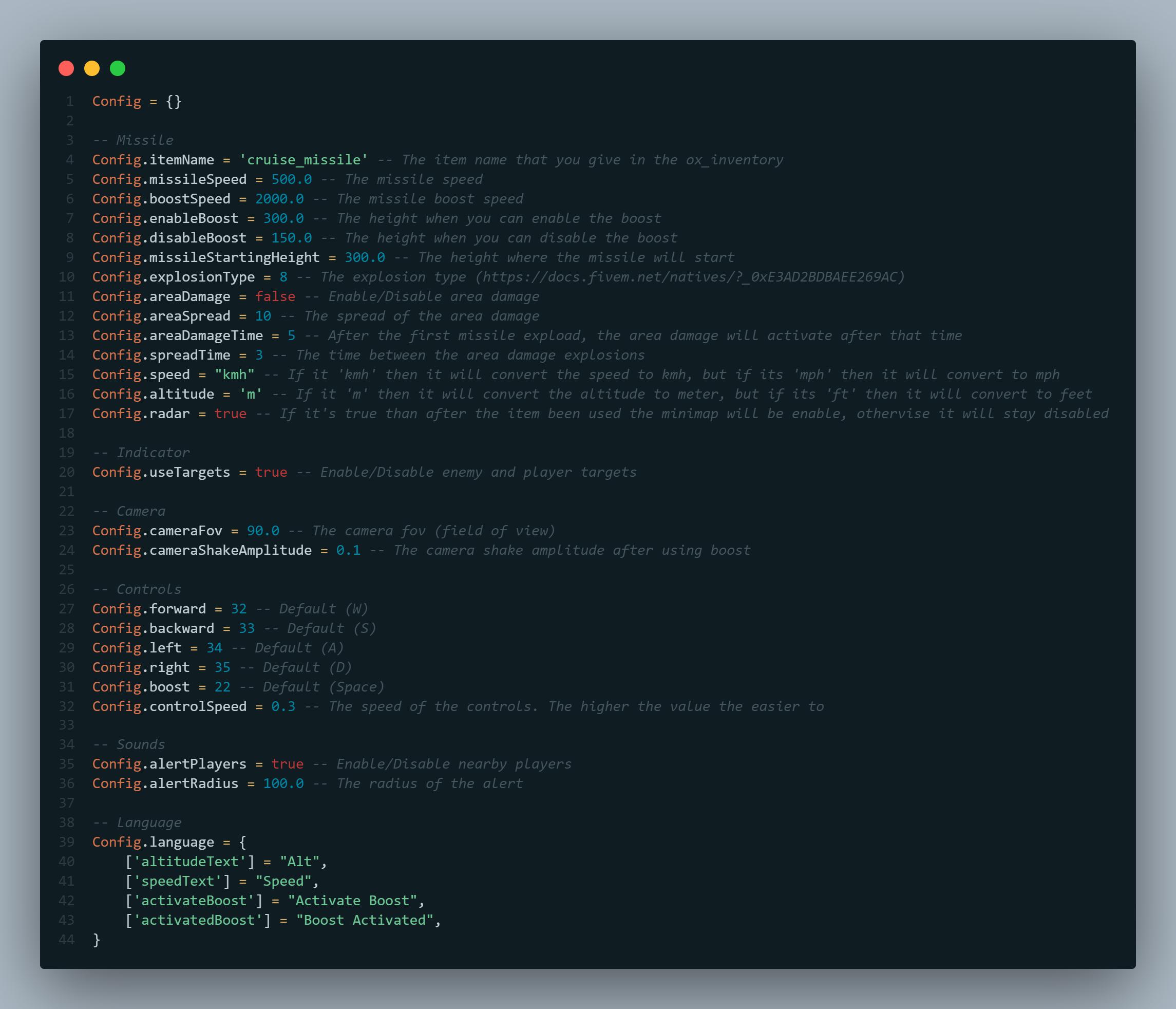 Infinity - Cruise Missile - Releases - Cfx.re Community