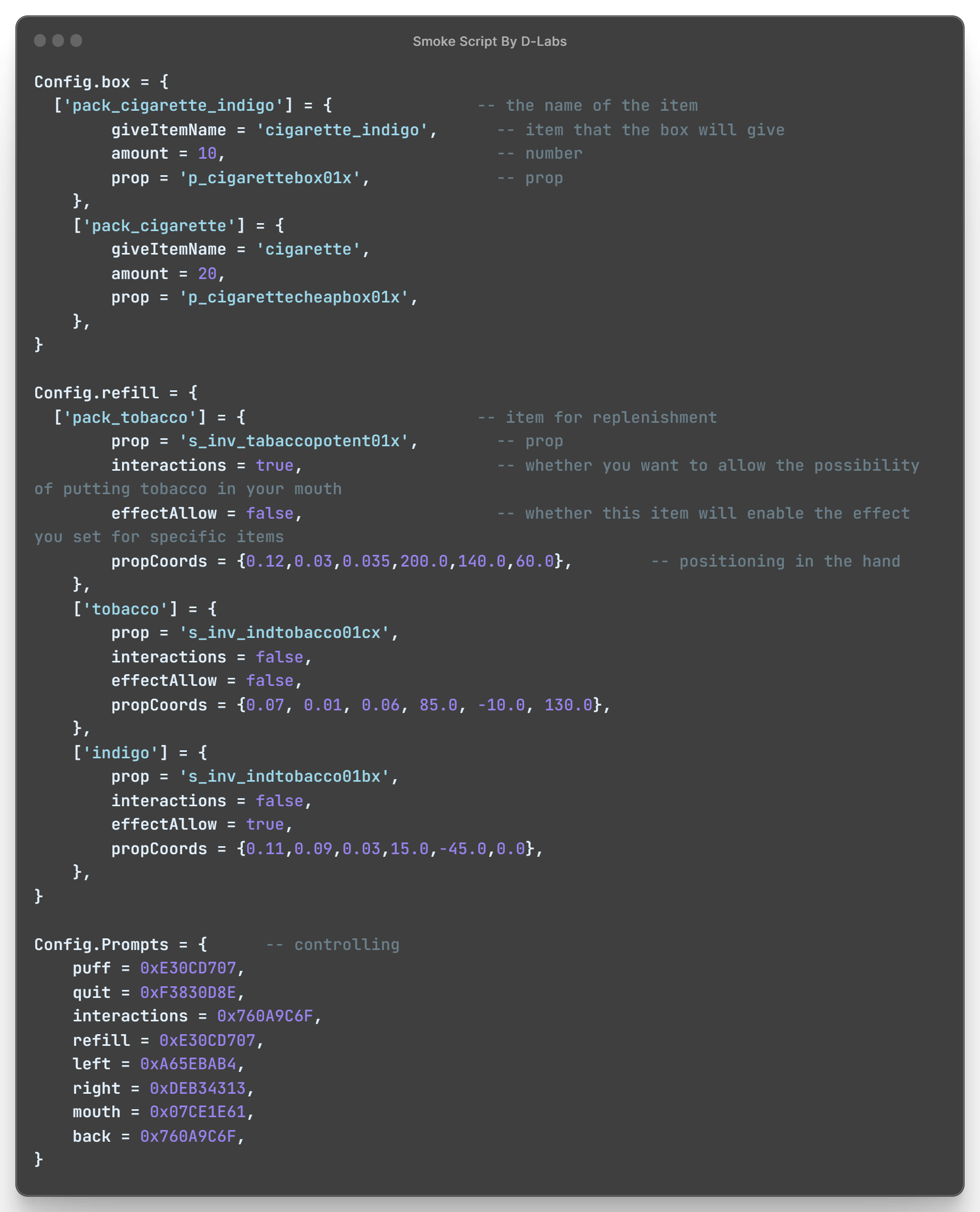 D-Labs Scripts | Smoking Script
