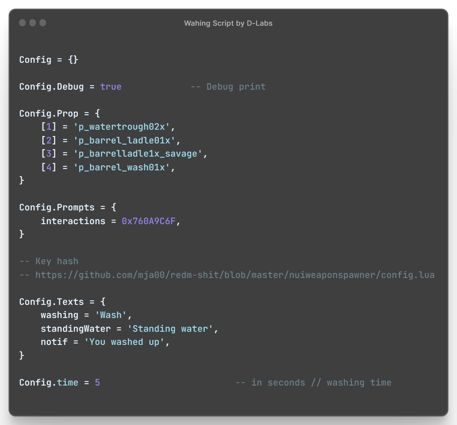 D-Labs Scripts | Washing