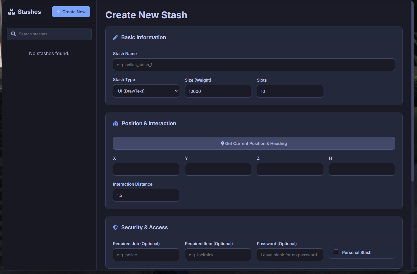 LunaShop · Stash Creator V2