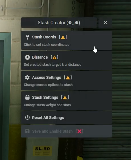 LunaShop · Stash Creator