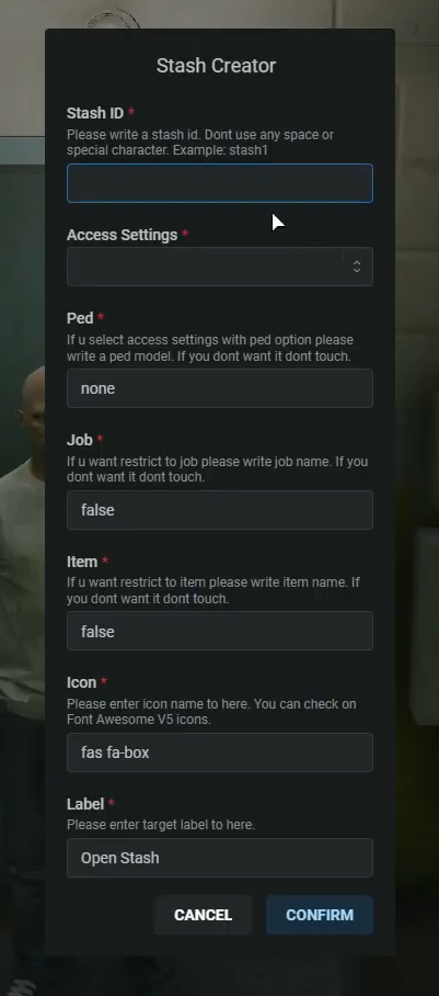 LunaShop · Stash Creator