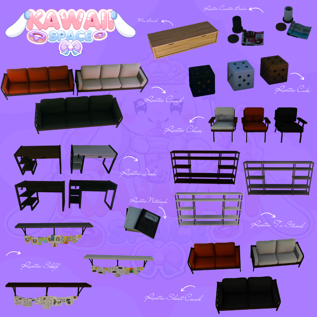 Kawaii Space · 🌸𝙈𝙚𝙜𝙖 𝙁𝙪𝙧𝙣𝙞𝙩𝙪𝙧𝙚 𝙋𝙖𝙘𝙠 - 500 𝙋𝙧𝙤𝙥𝙨