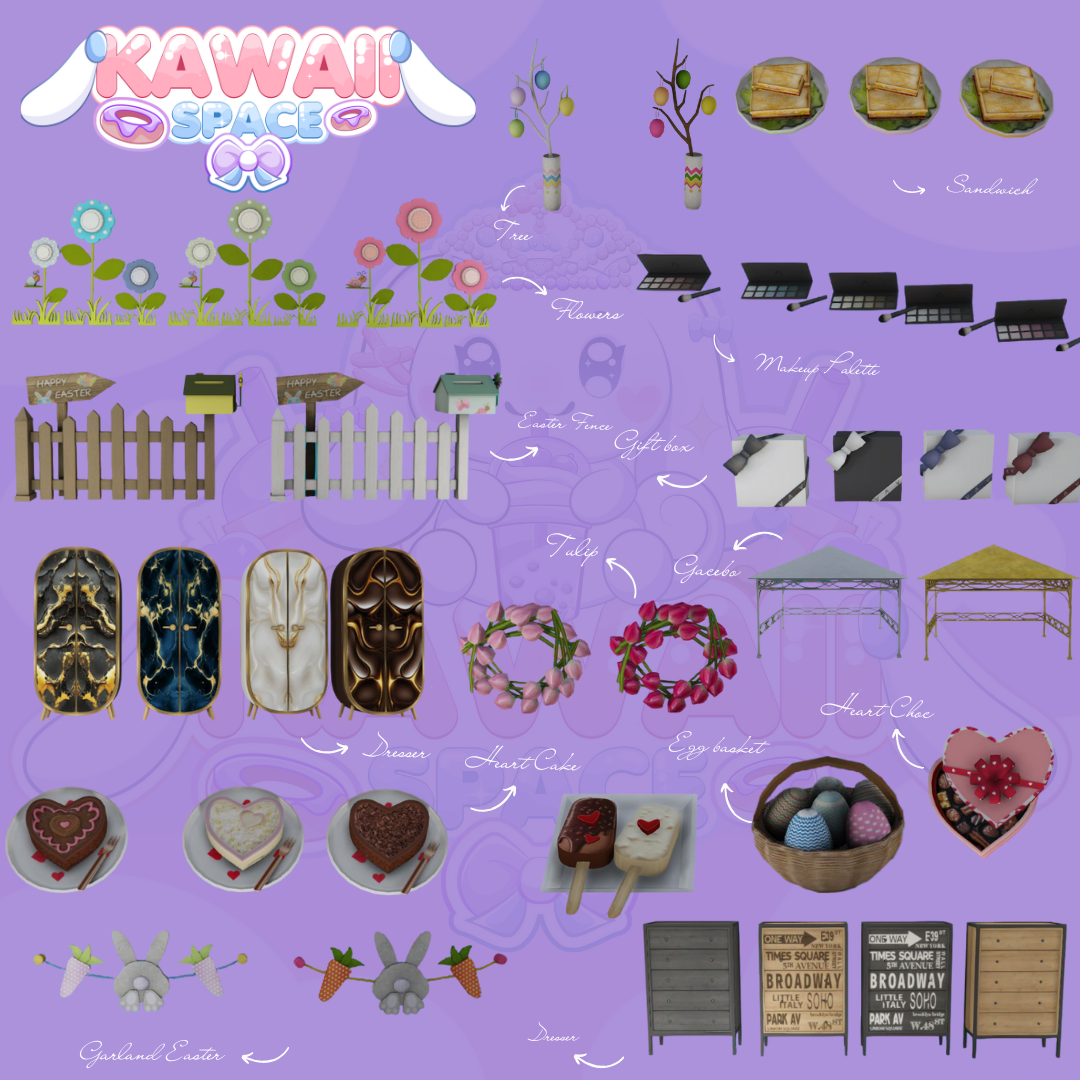 Kawaii Space · 🌸𝙈𝙚𝙜𝙖 𝙁𝙪𝙧𝙣𝙞𝙩𝙪𝙧𝙚 𝙋𝙖𝙘𝙠 - 500 𝙋𝙧𝙤𝙥𝙨