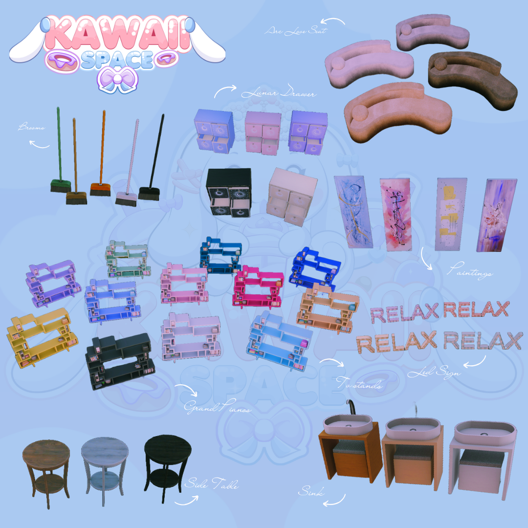 Kawaii Space · 🌸𝙈𝙚𝙙𝙞𝙪𝙢 𝙁𝙪𝙧𝙣𝙞𝙩𝙪𝙧𝙚 𝙋𝙖𝙘𝙠 - 𝟭𝟱𝟬 𝙋𝙧𝙤𝙥𝙨
