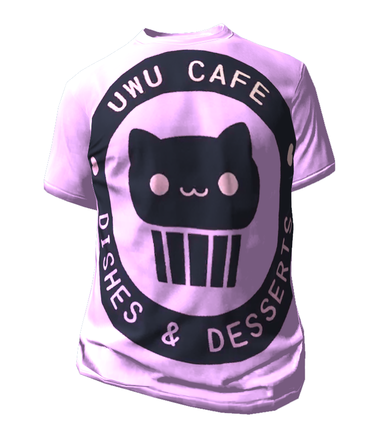 2nd Life Designs · Uwu Cafe Tshirts V2 (Male + Female)