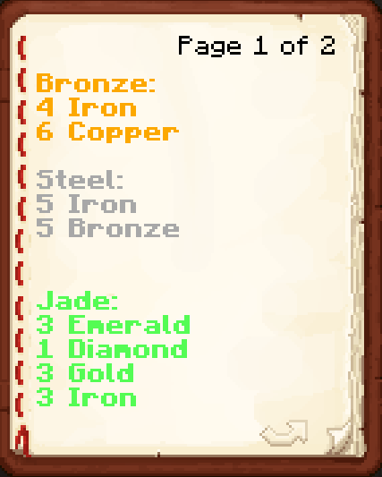 PiratesMC • Forging Recipes